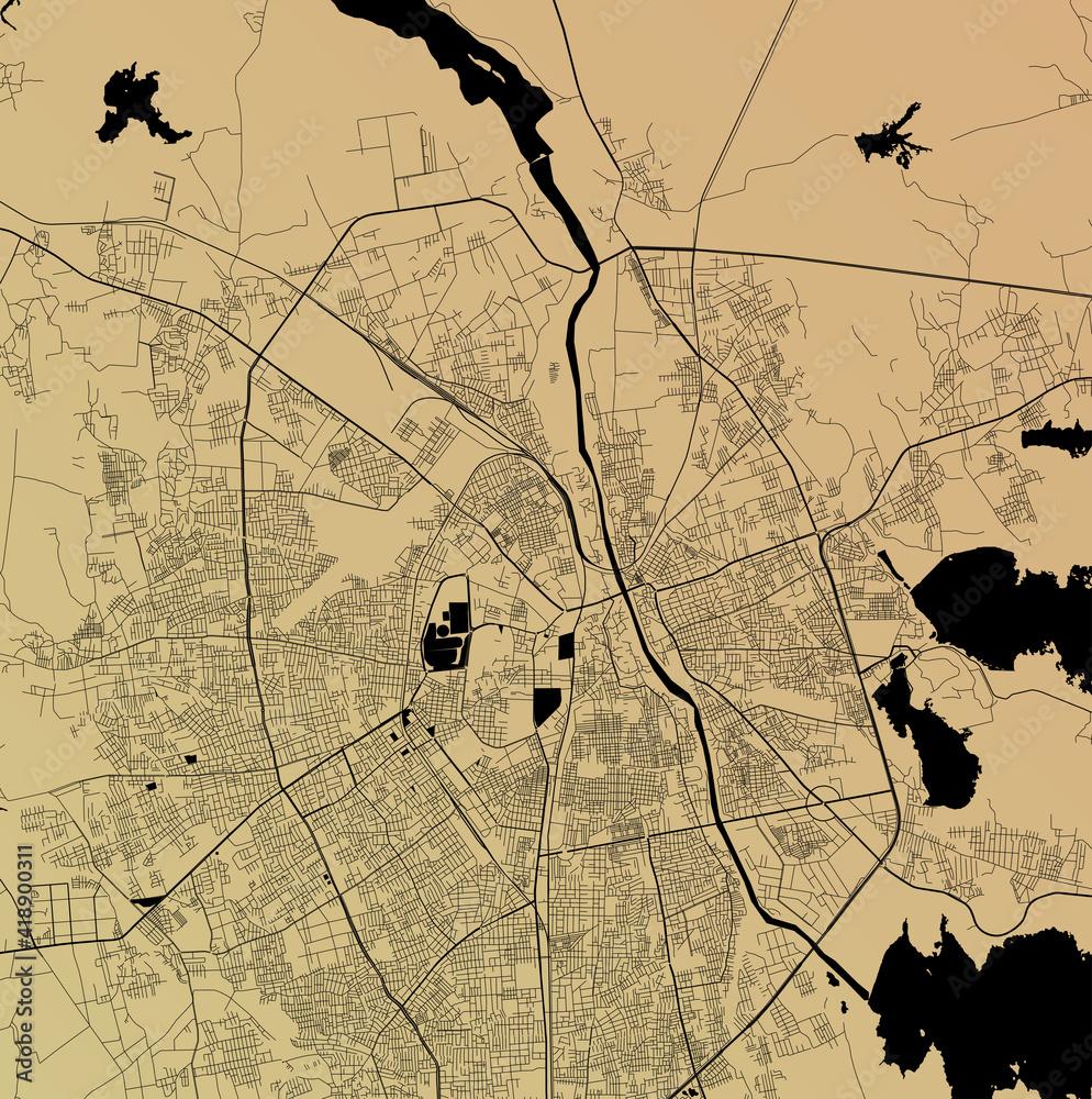Rajkot, Dadra and Nagar Haveli, India (IND) - Urban vector city map ...