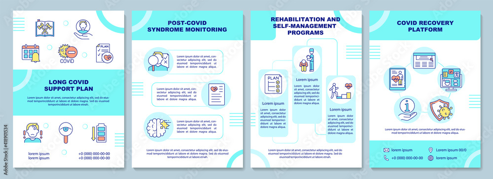 Long covid support plan brochure template. Covid syndrome monitoring ...