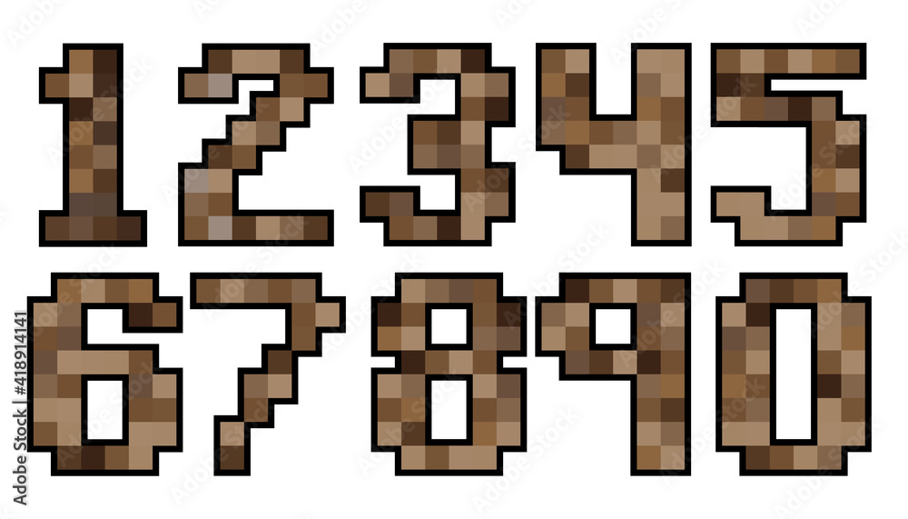 pixel font 8 bit style Stock Vector | Adobe Stock