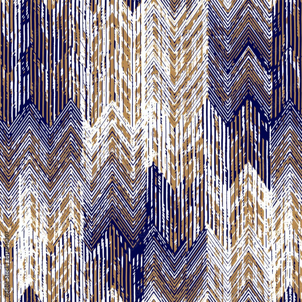 Artistic geo deep dye geo tie dye stripe, check coloured boho Pattern ...