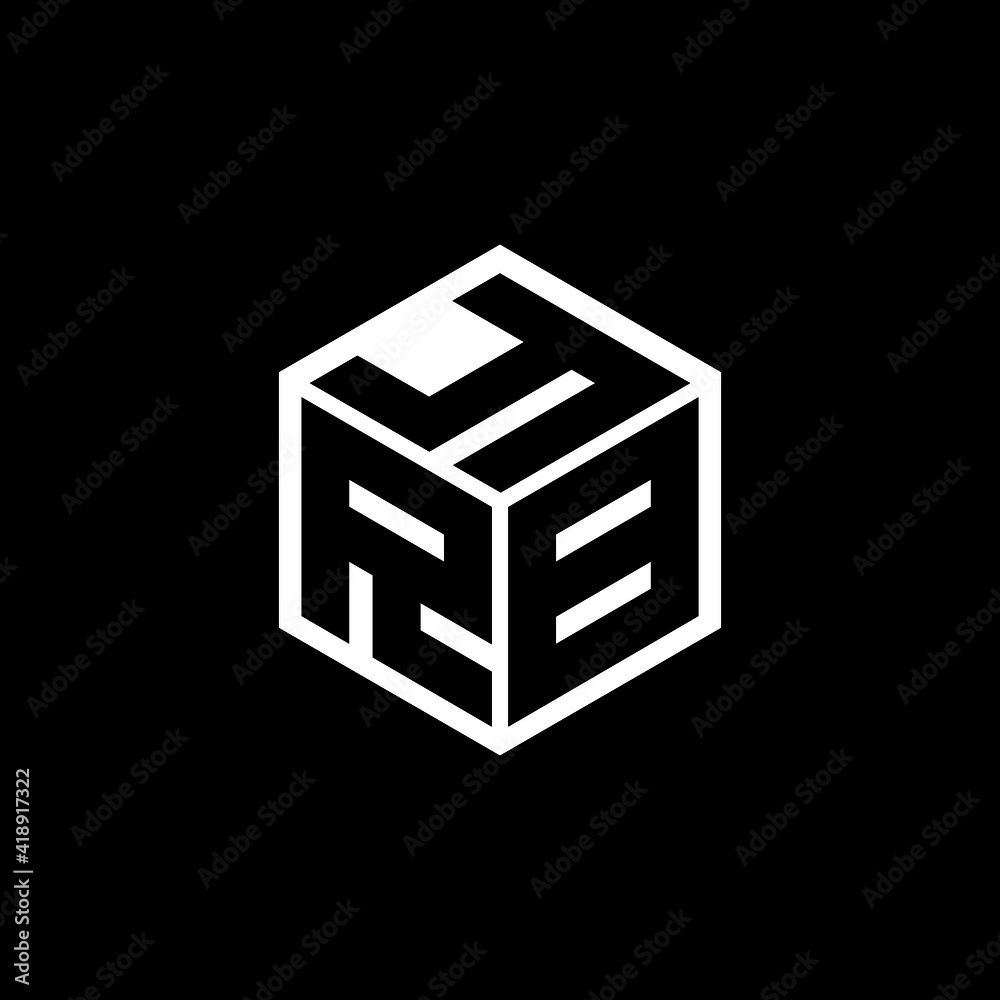 RBY letter logo design with black background in illustrator, cube logo ...