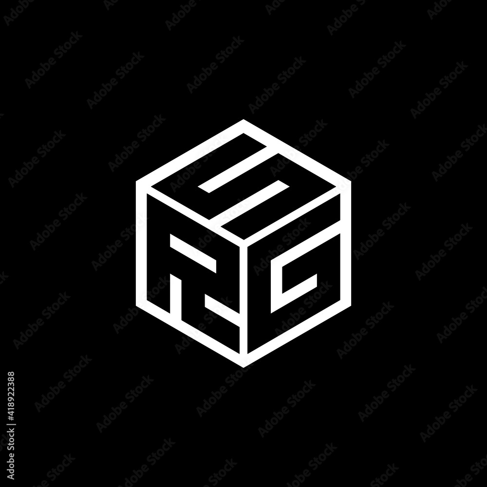 RGS letter logo design with black background in illustrator, cube logo ...