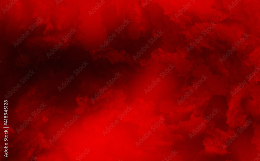 Scary Halloween Red background concept with grungy pattern painted in ...