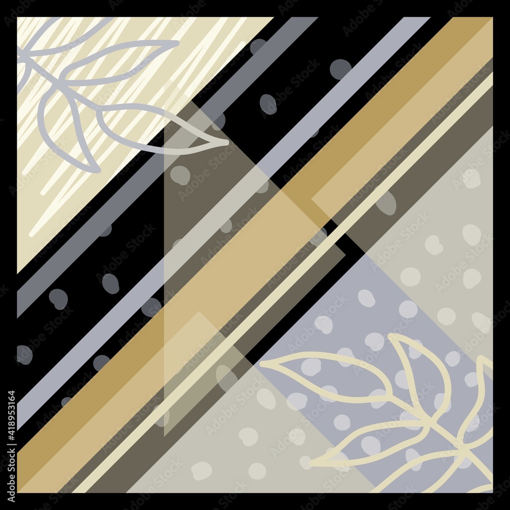 pattern of hijab motif design with abstract design. Silk scarf pattern ...