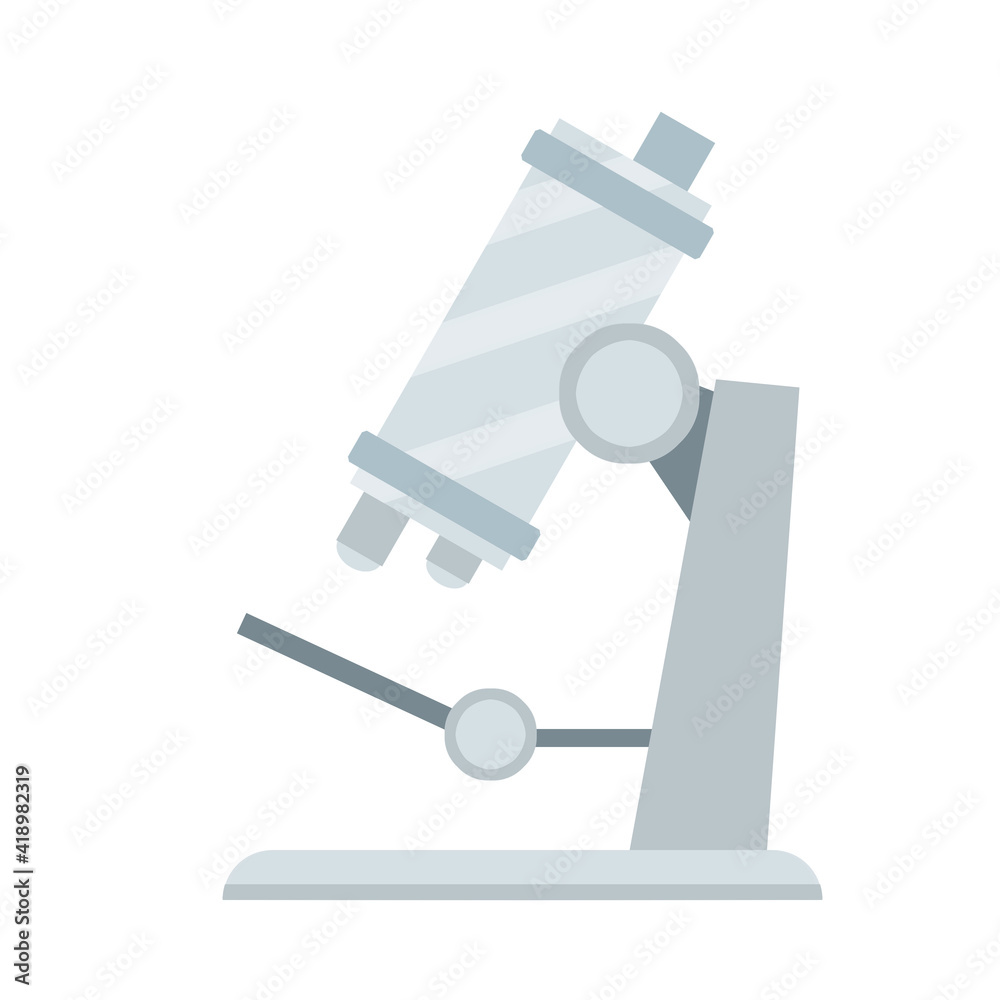 Microscope. Scientific equipment of laboratory. Study of the microcosm ...