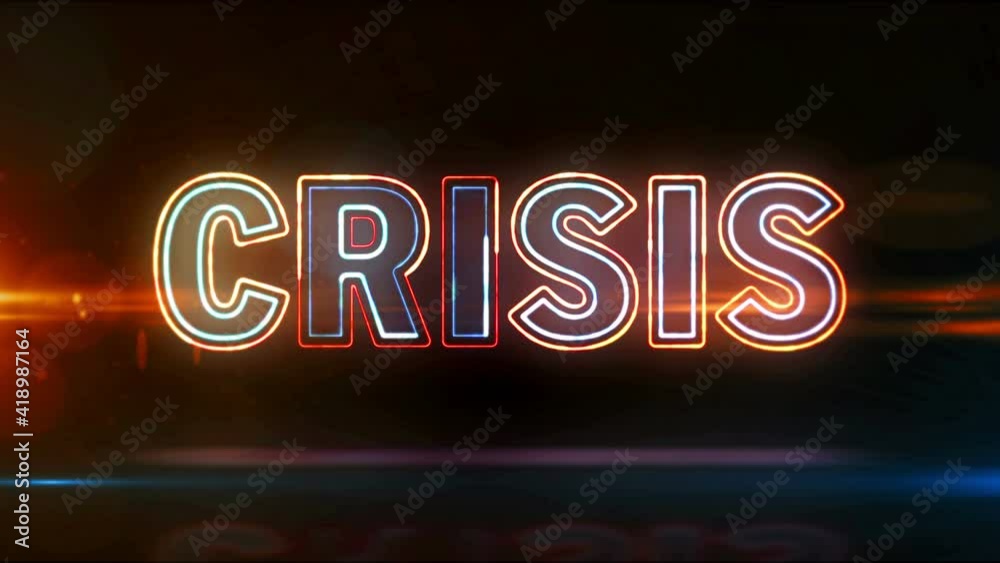 Crisis concept animation, economy, depression, finance, global ...
