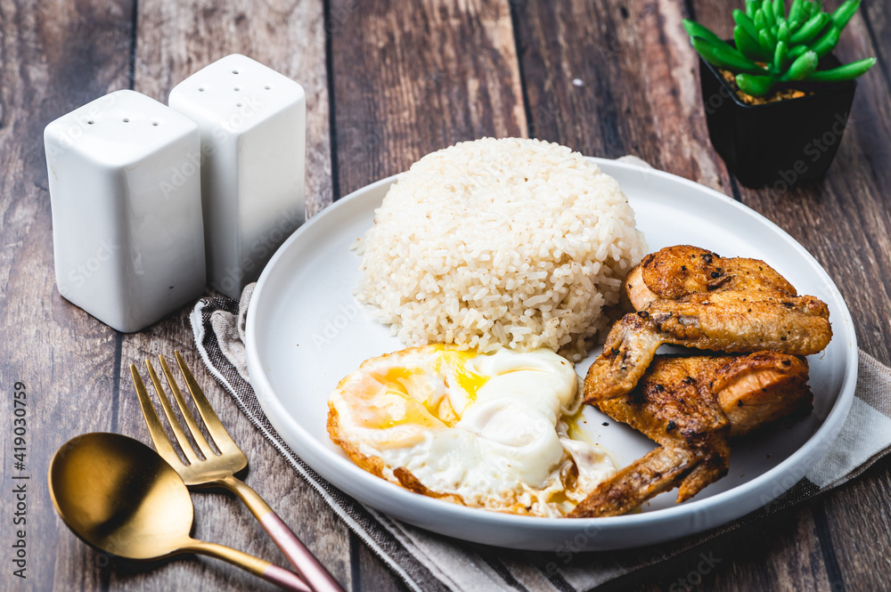 Chicksilog (profile wings) -is a famous Filipino meal that consists of ...