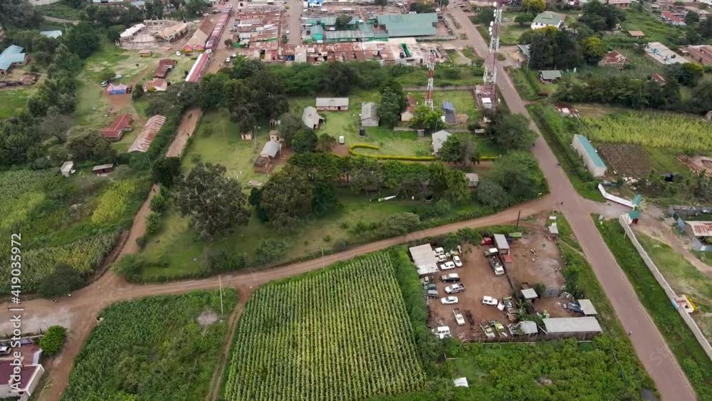 Loitokitok-Kenya-March 2021:-Loitokitok, Kenya. view of drone ...