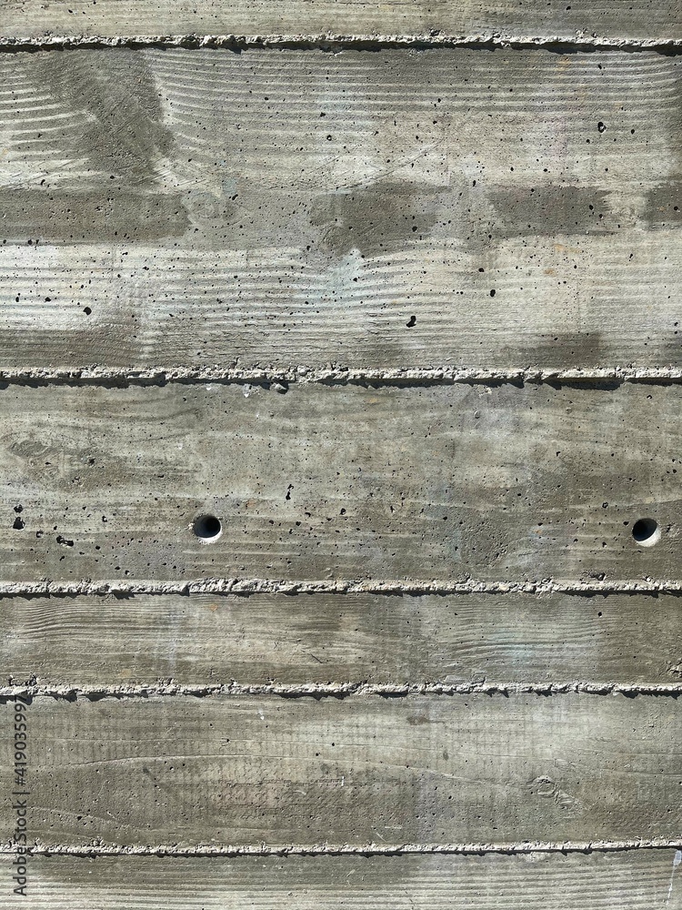 Background Texture: Board-formed concrete wall with wood grain texture ...