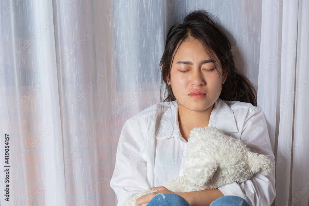 child asian with sad , national child abuse prevention month Stock ...