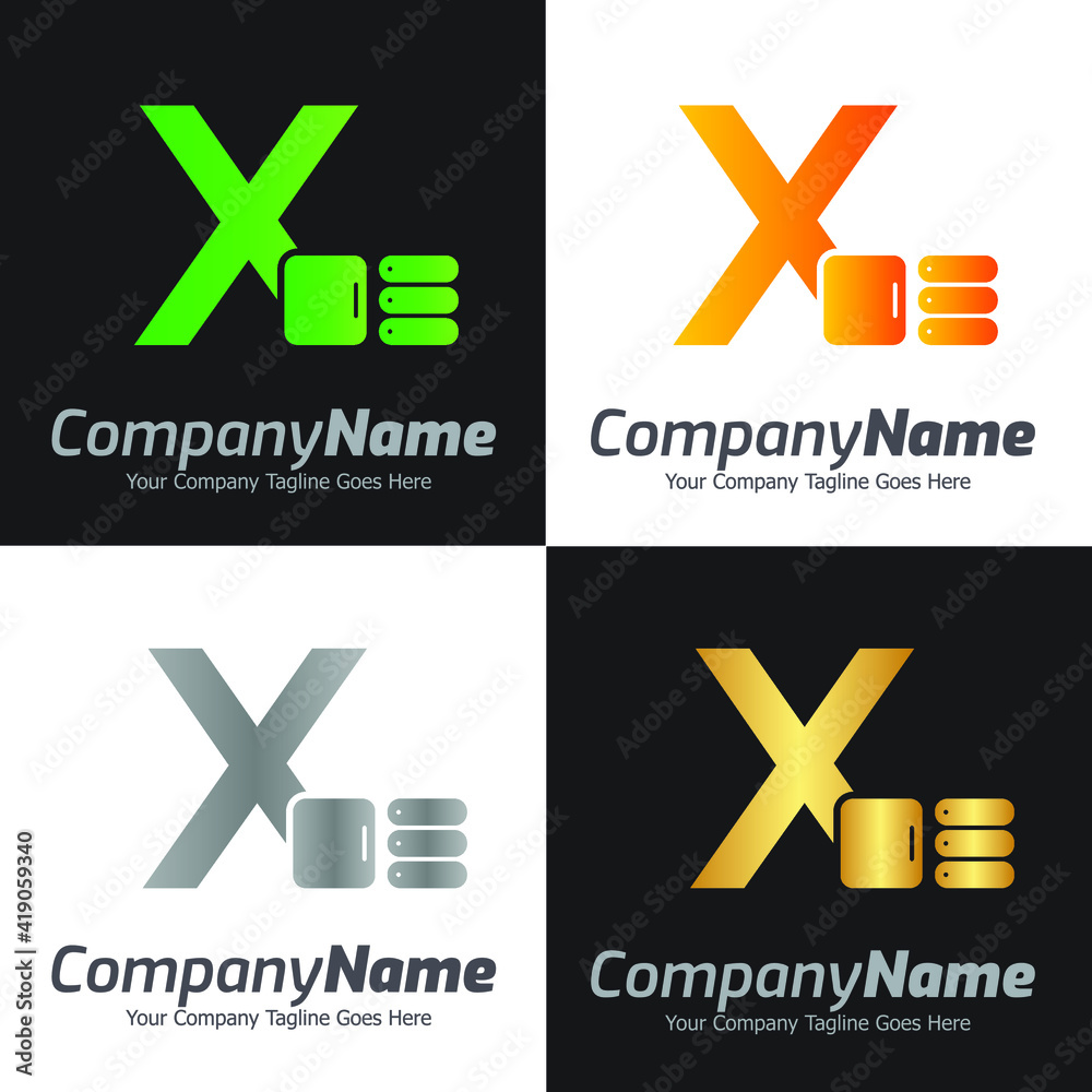 Letter X vector logo template, Colorful Letter X logo, Creative Letter ...