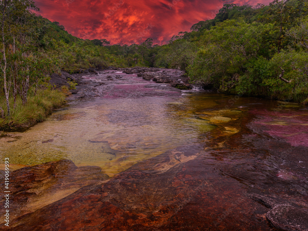 The rainbow river or five colors river is in Colombia one of the most ...