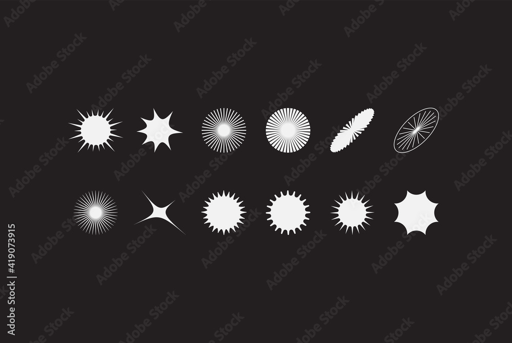 Universal Basic Vector Star Shapes Set Stock Vector | Adobe Stock
