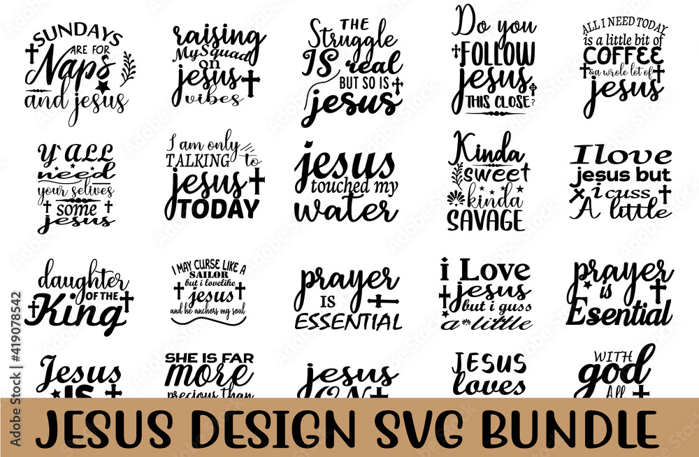 Jesus SVG, Jesus cut file Bundle, Christian cut file quotes Christian ...