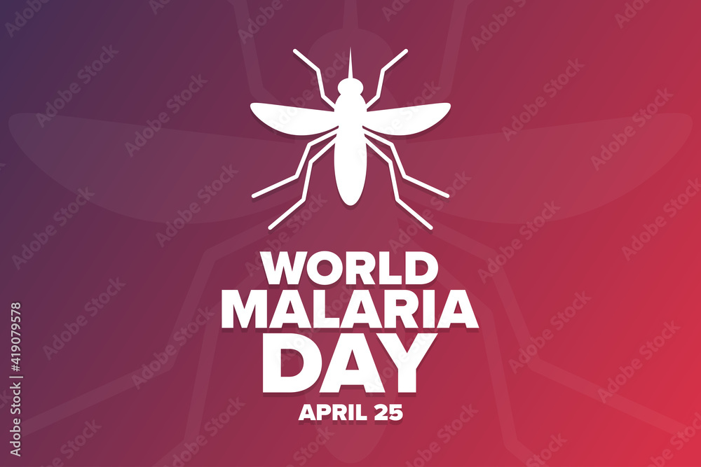 World Malaria Day. April 25. Holiday concept. Template for background ...