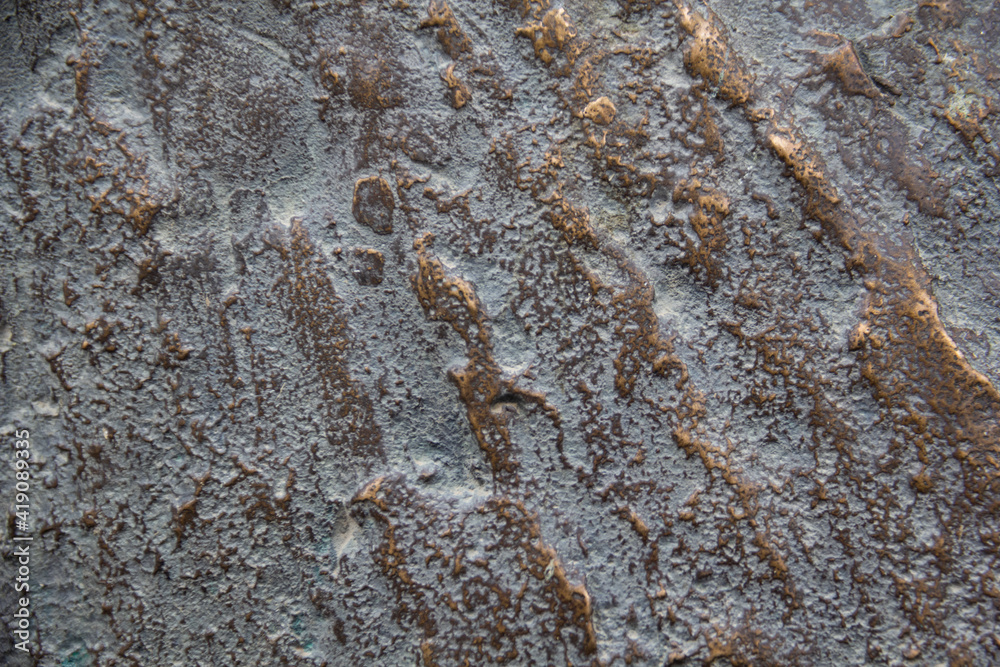 metal texture. Close-up of the rough texture of a large rock. Metal ...