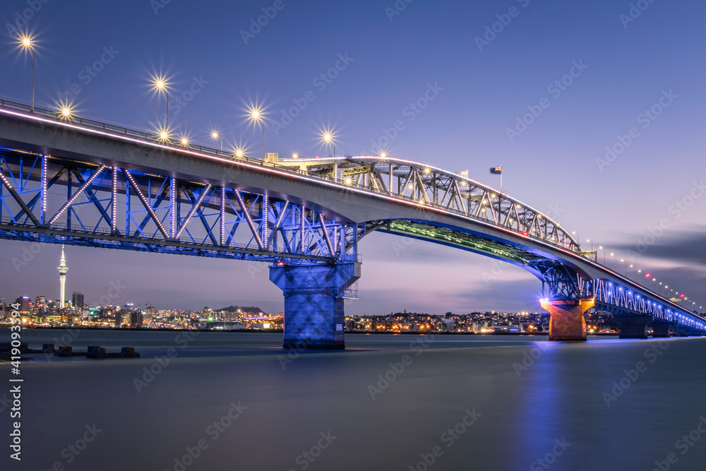 Poster Auckland Harbour Bridge Blue Hour – Wall Art | UkPosters