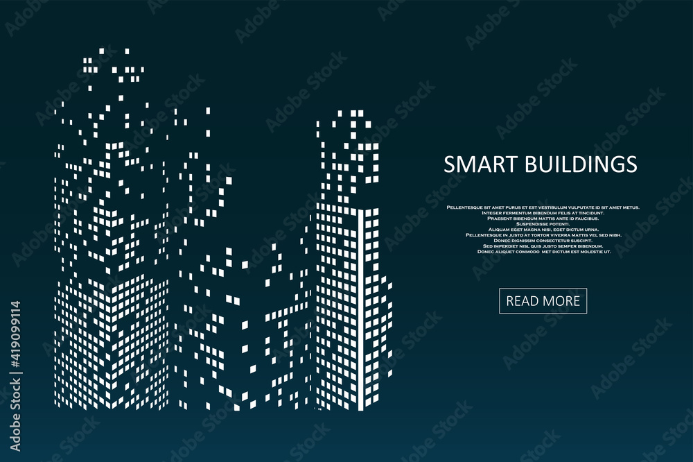 Smart building concept design Stock Vector | Adobe Stock