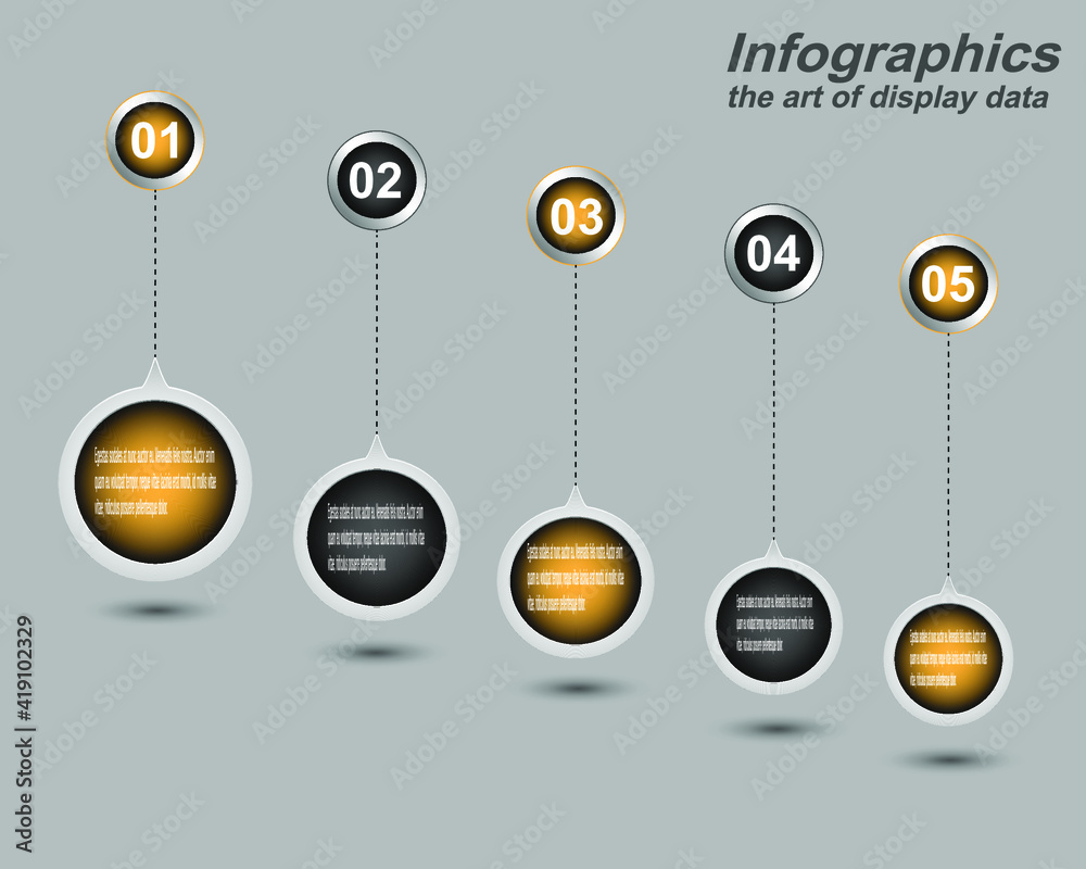 Infographic display template. Idea to display information, ranking and ...