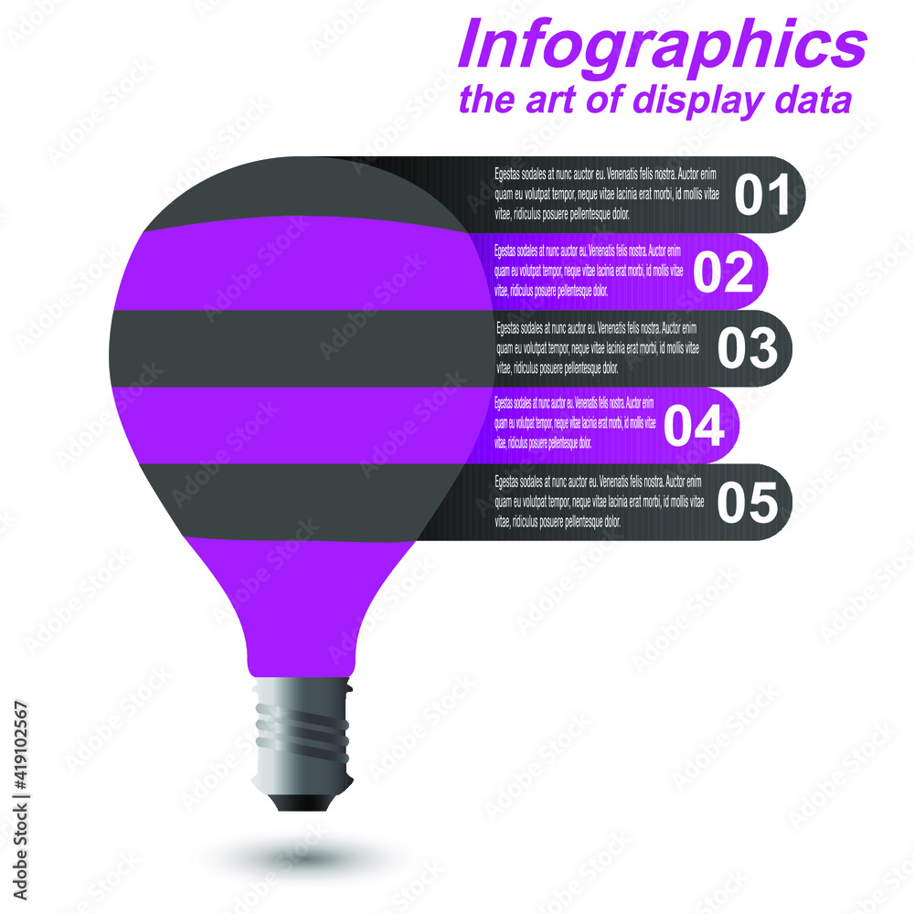 Infographic display template. Idea to display information, ranking and ...