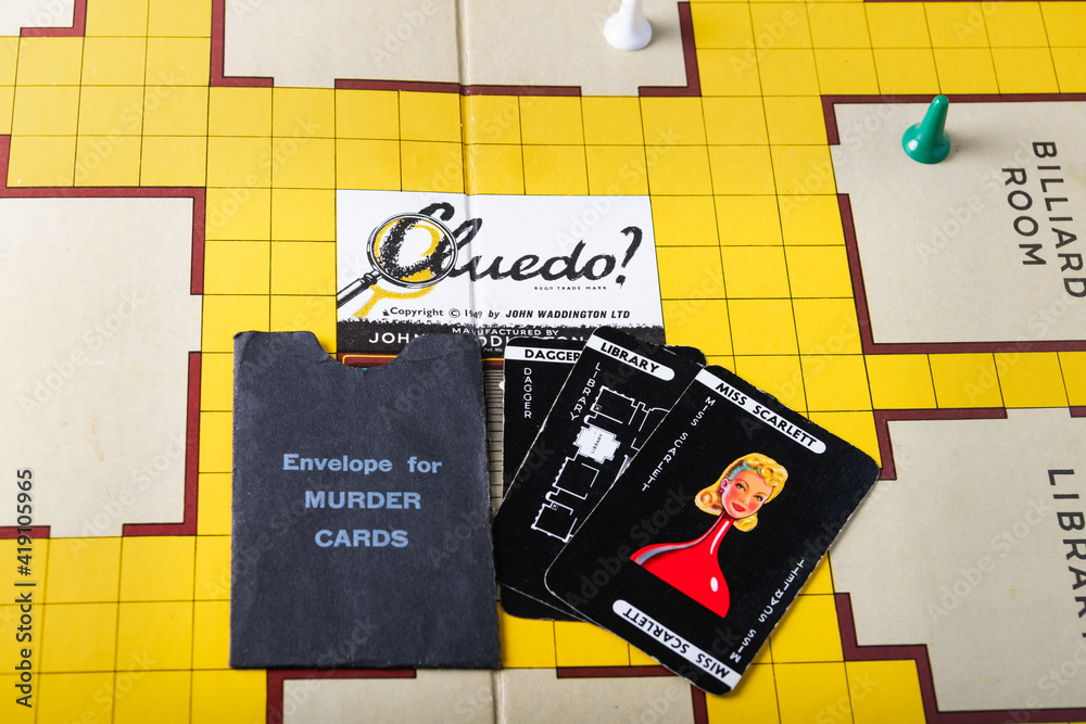 Cluedo Game after the big reveal Stock Photo | Adobe Stock