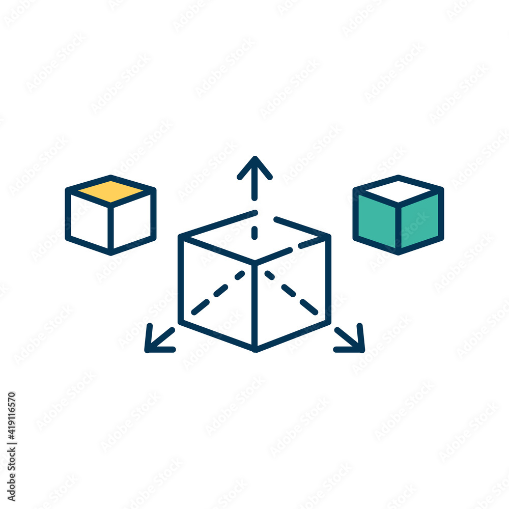 Product development RGB color icon. Providing production to target ...