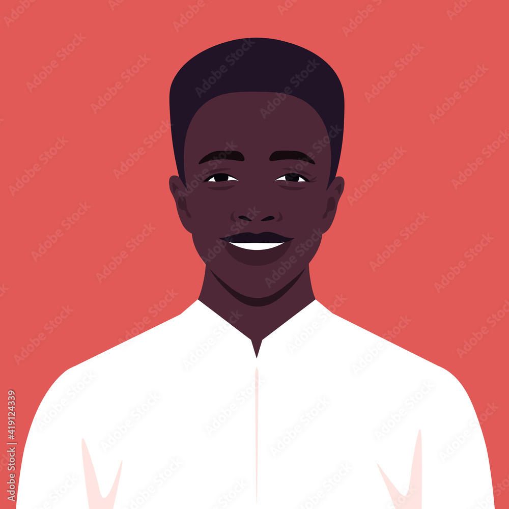 An African man’s face. An avatar of a happy student. A young politician ...