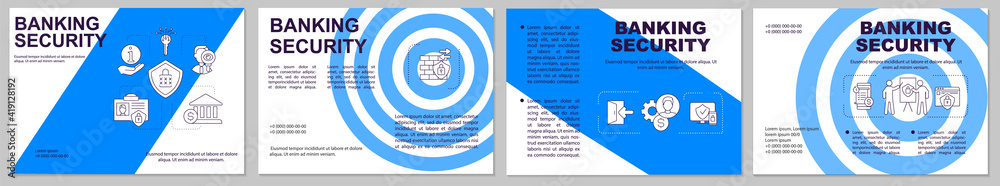Banking security brochure template. Improving financial security. Flyer ...