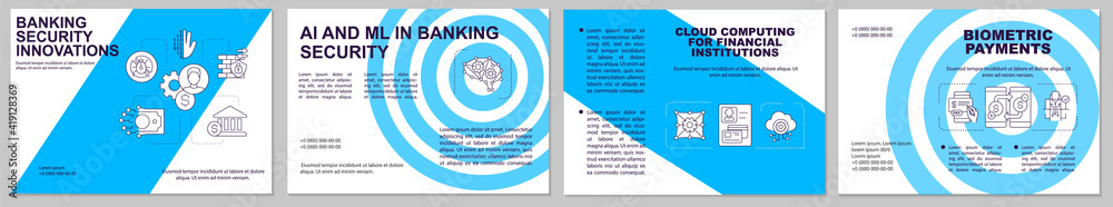 Banking security innovations brochure template. Accounts safe. Flyer ...