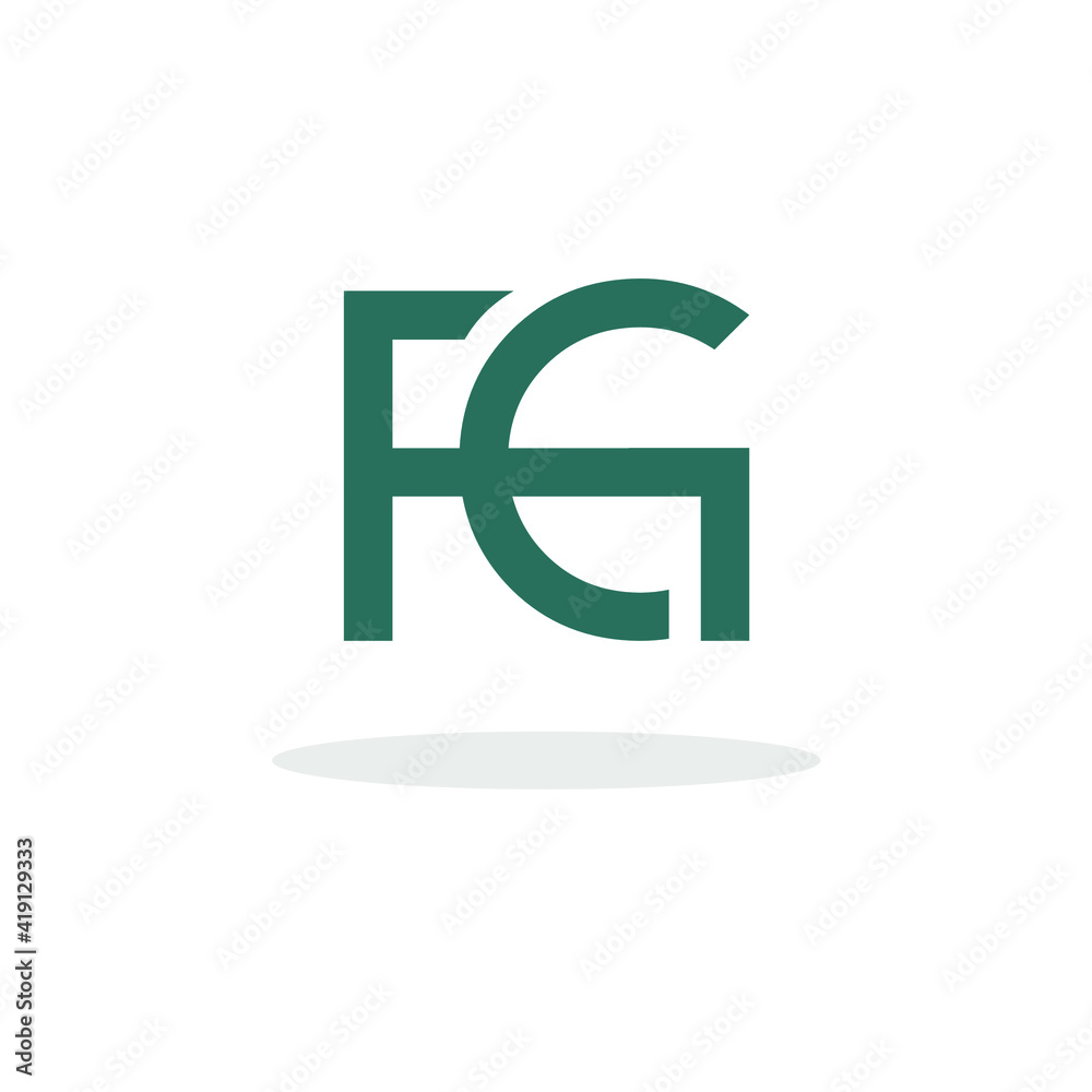 huruf FG. vector logo monogram alphabet desain minimalis Stock Vector ...