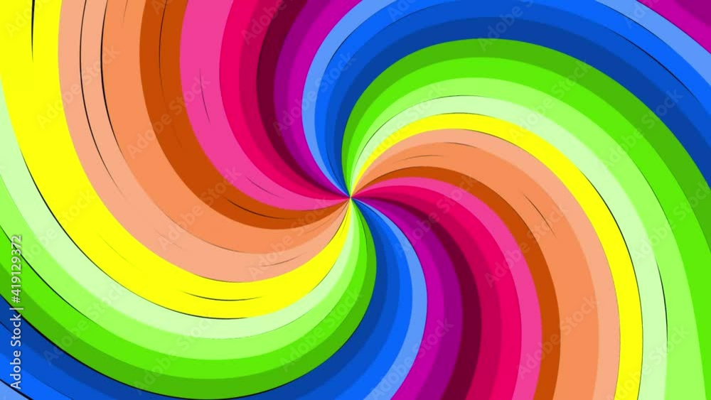 Spectrum of psychedelic optical illusion. Abstract rainbow hypnotic ...