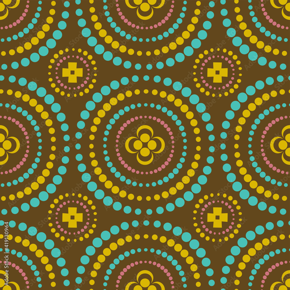 Seamless African Dots Design Pattern for Fabric and Textile Print Stock ...