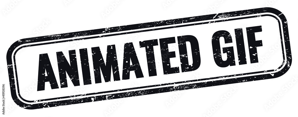 ANIMATED GIF text on black grungy vintage stamp. Stock Illustration ...