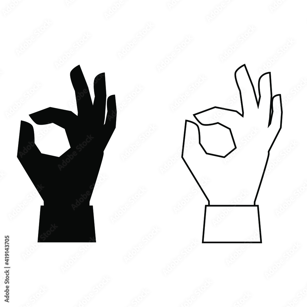 Ok vector icon set. Check mark illustration sign collection. Yes and no ...