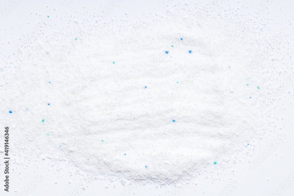 washing powder heap isolated on white background. washing detergent cut ...