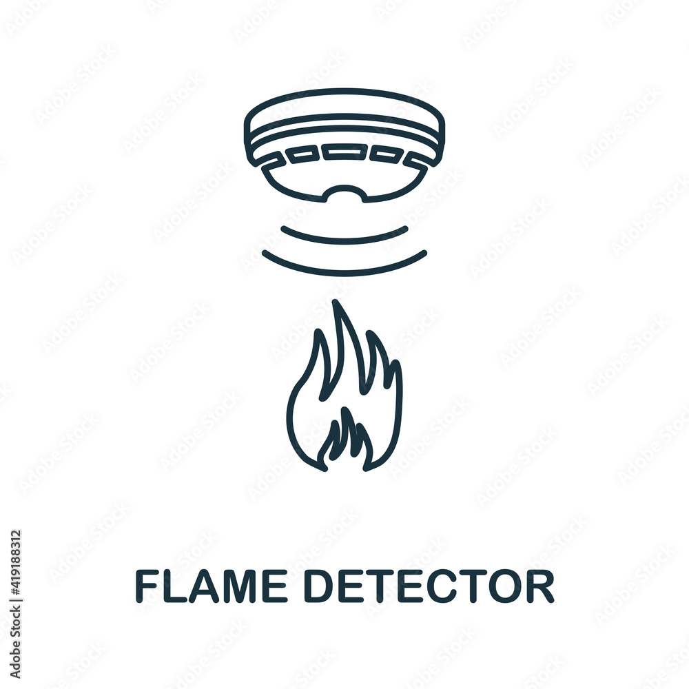 Flame Detector icon. Simple element from sensors icons collection ...