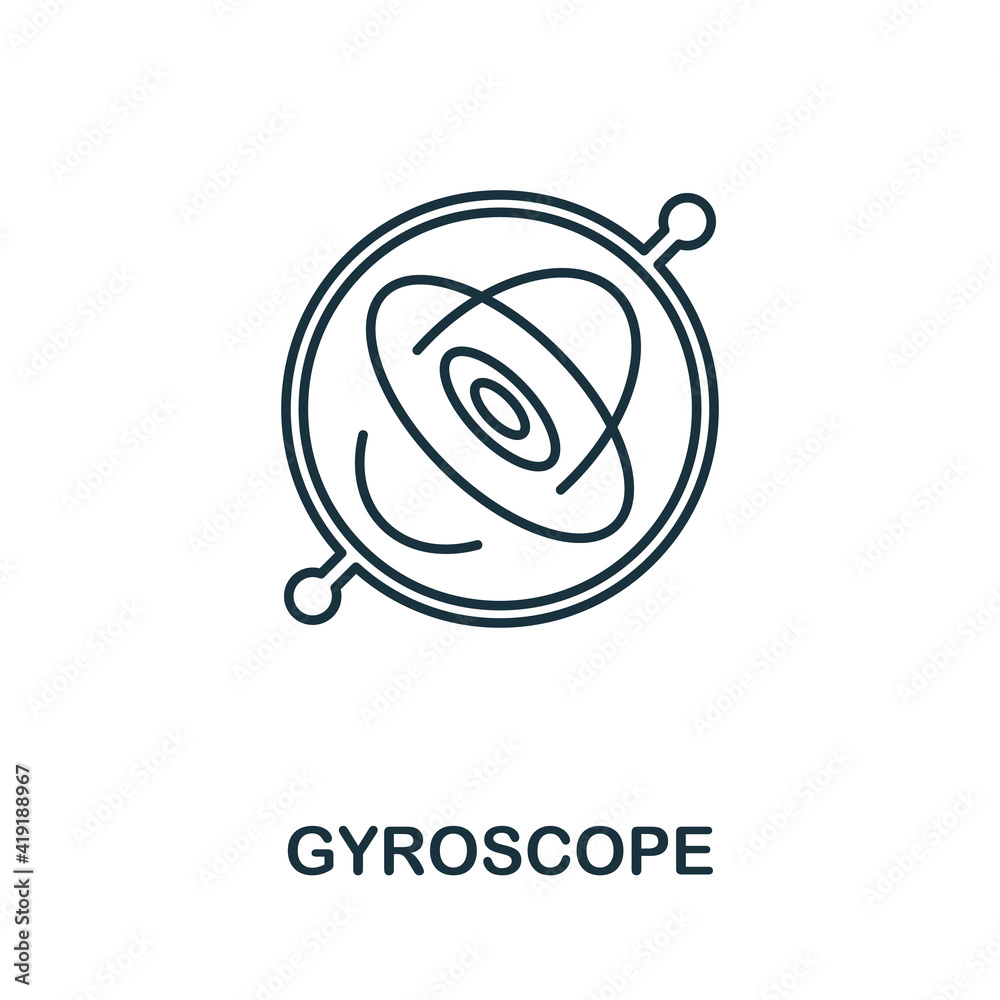 Vetor de Gyroscope icon. Simple element from sensors icons collection ...