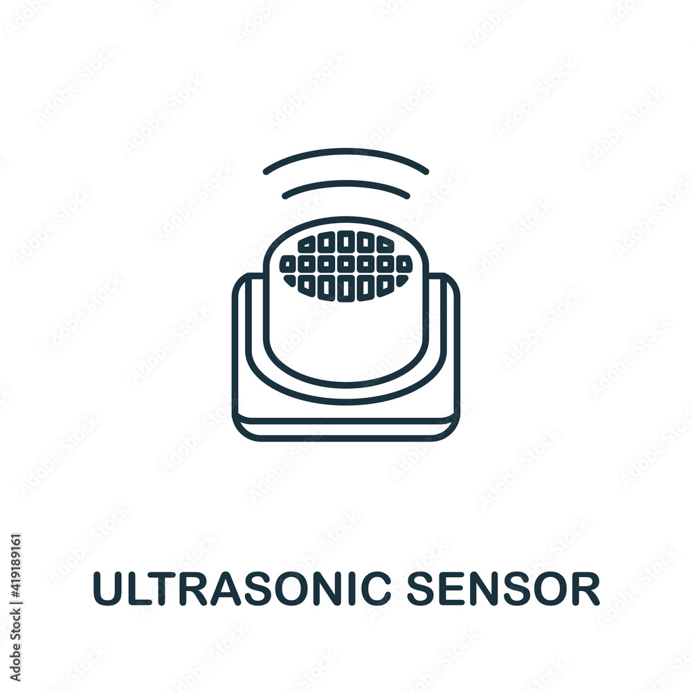 Ultrasonic Sensor Icon Simple Element From Sensors Icons Collection Creative Ultrasonic Sensor