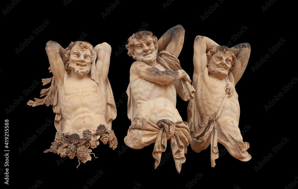 Antique statue of Faunus (Satires). Gods of the wild, nature and rustic ...
