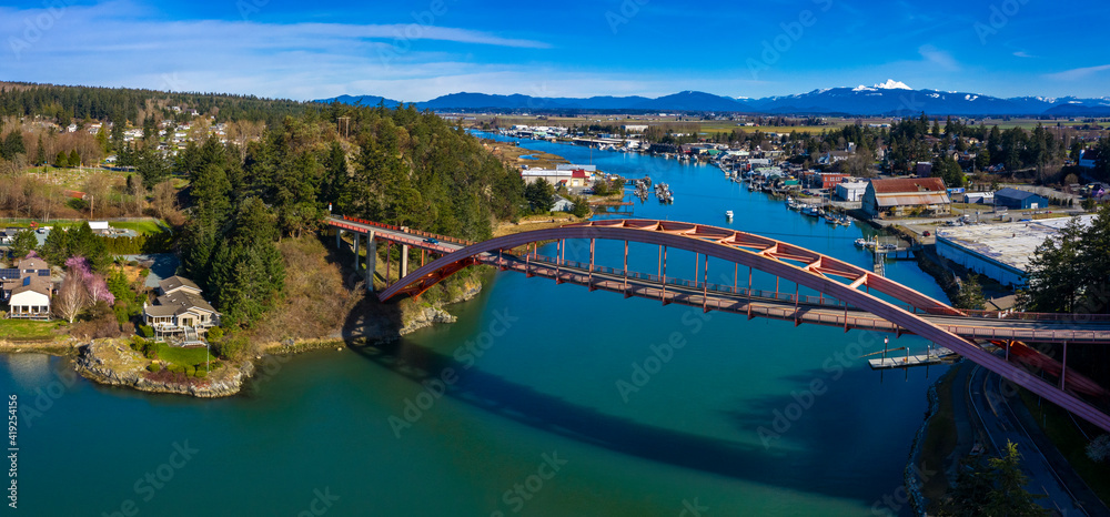 Rainbow Bridge in the Town of La Conner, Washington. Rainbow Bridge ...