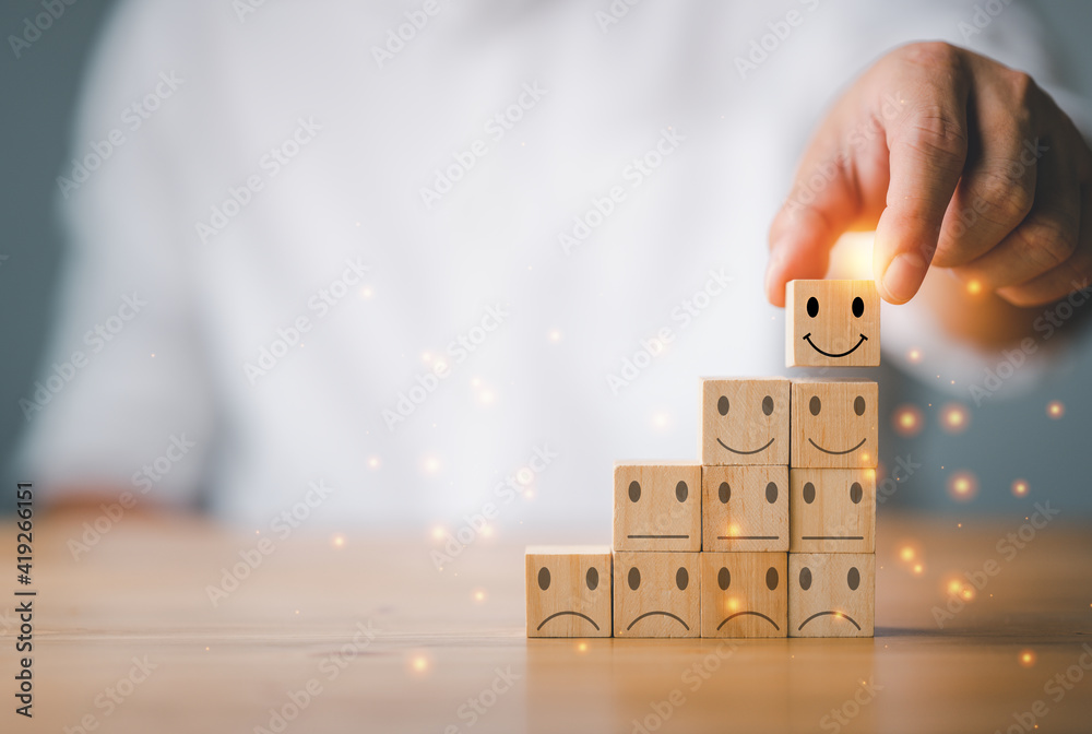 Customer service and Satisfaction concept ,Business people show a ...