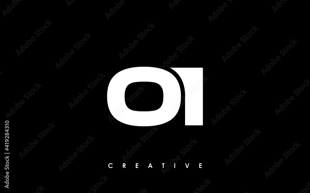 01 Letter Initial Logo Design Template Vector Illustration Stock Vector ...