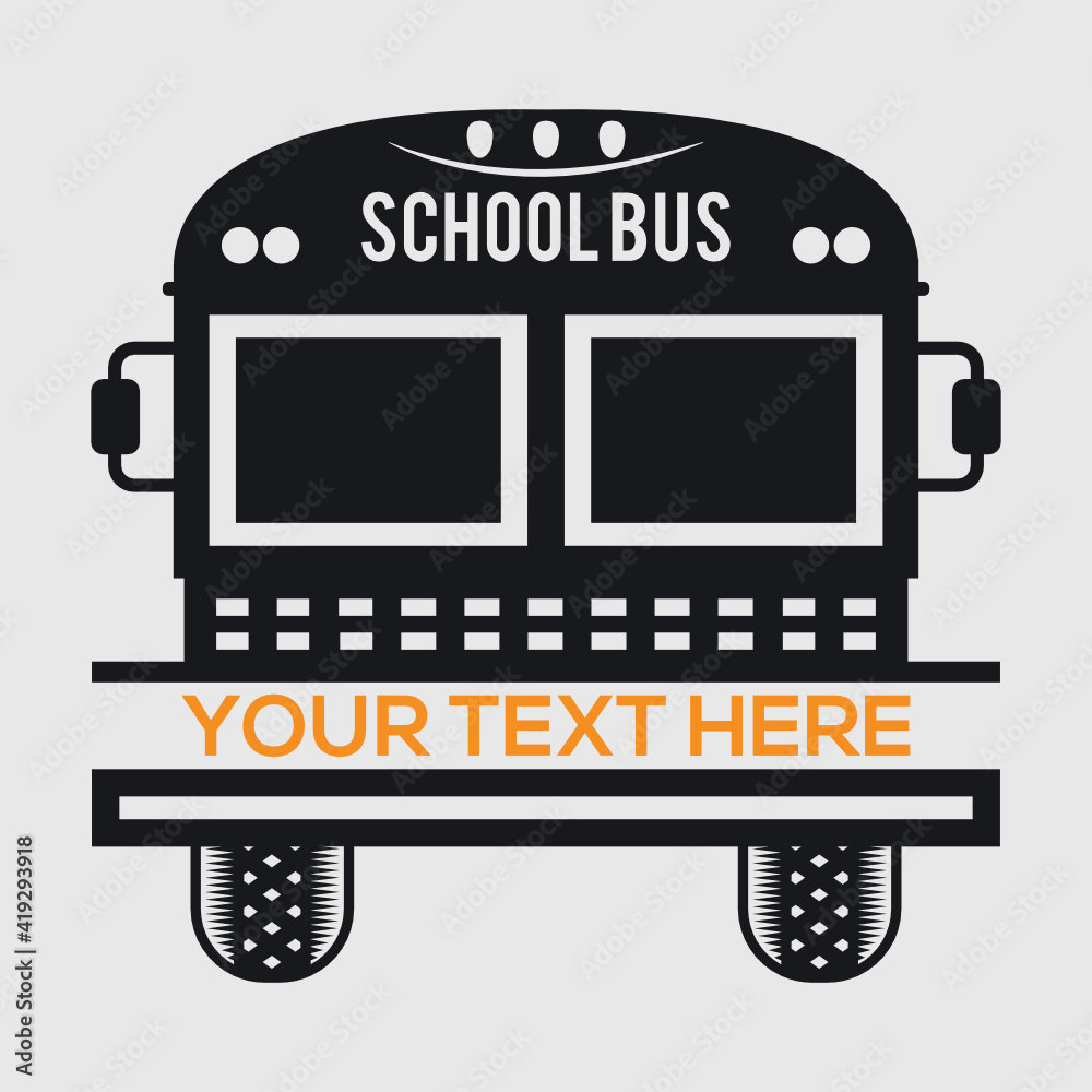 School Bus Split Monogram | Cute School Bus | Bus Driver | School Bus ...