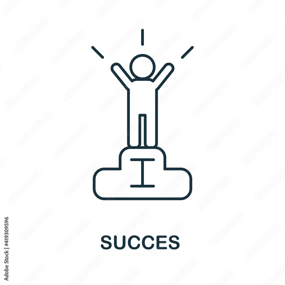 Succes icon. Simple illustration from startup collection. Creative ...
