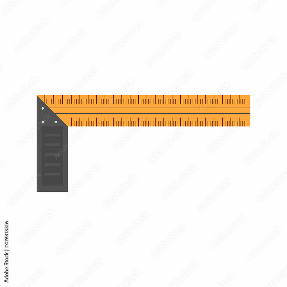 Carpenter ruler icon vector. Trendy flat carpenter ruler icon from ...