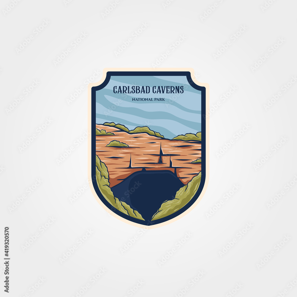carlsbad caverns national park logo vector symbol design, U.S. national ...