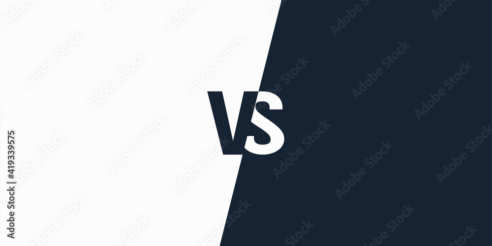 Versus sign contrast vector illustration Stock Vector | Adobe Stock