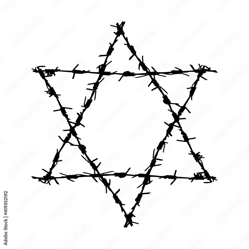 Jewish Star Barbed Wire