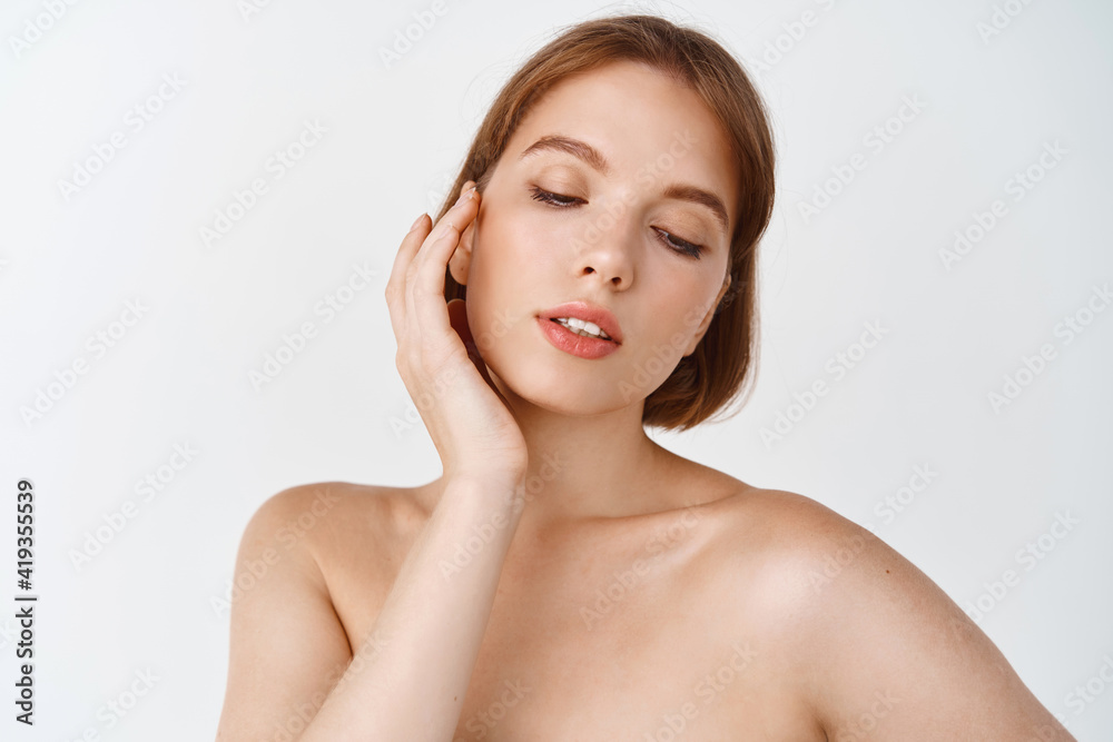 Skin Care And Women Beauty Gentle Young Woman Naked Shoulders