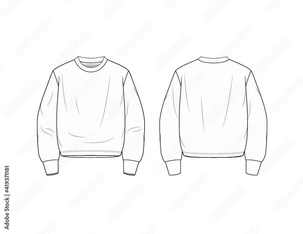 Crewneck Pullover Sweater Merch Design Template Stock Vector Adobe Stock